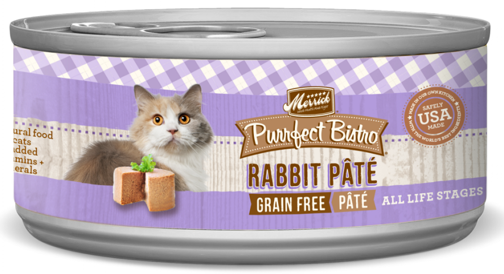 Merrick Purrfect Bistro Grain Free Rabbit Pate Canned Cat Food - Kent ...
